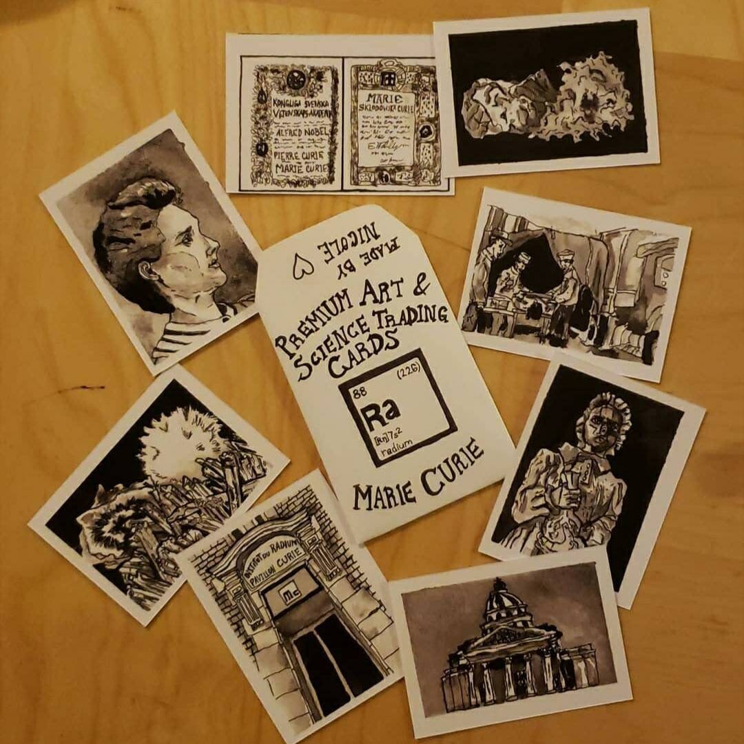 Premium Art & Science Trading Cards- Marie Curie - Etsy