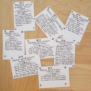 Premium Art & Science Trading Cards-charles Darwin - Etsy