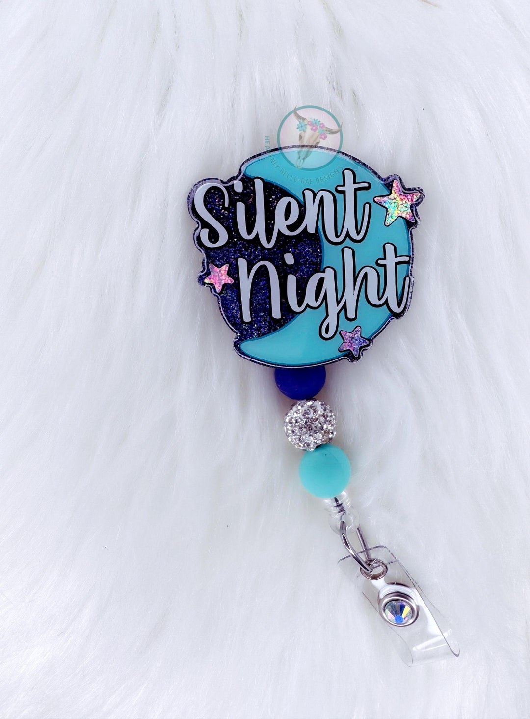 Silent Night Badge Reel/ Christmas Badge Reel/ Night Shift Badge Reel ...