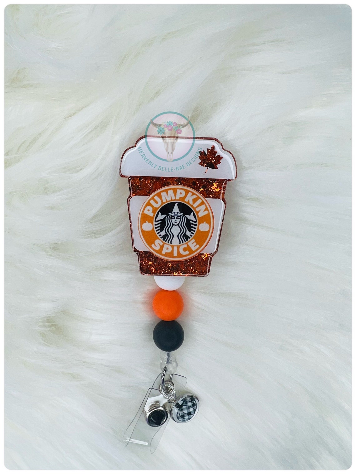 Pumpkin Spice Badge Reel/ Fall Badge Reel - Etsy