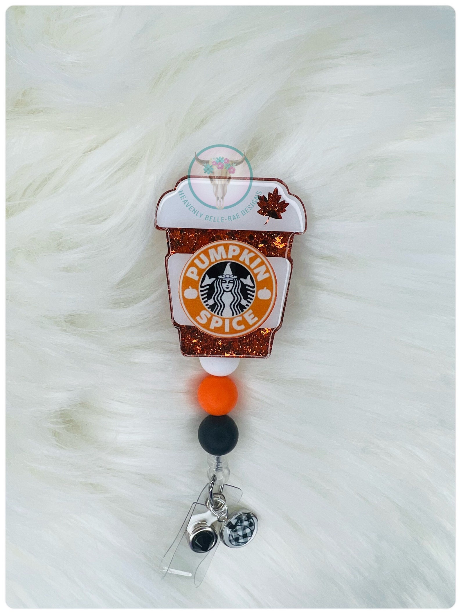 Pumpkin Spice Badge Reel/ Fall Badge Reel - Etsy