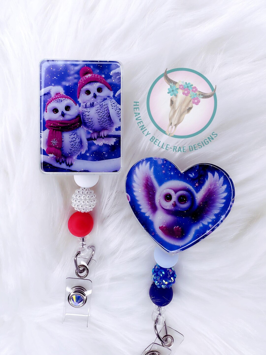 Owl Badge Reel/ Cute Winter Badge Reel - Etsy