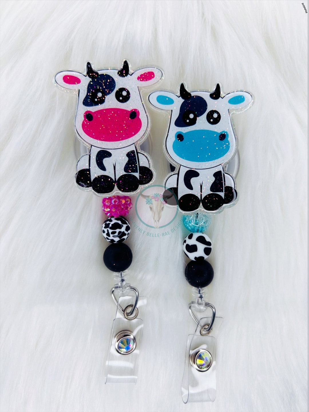 Cow Badge Reel - Etsy