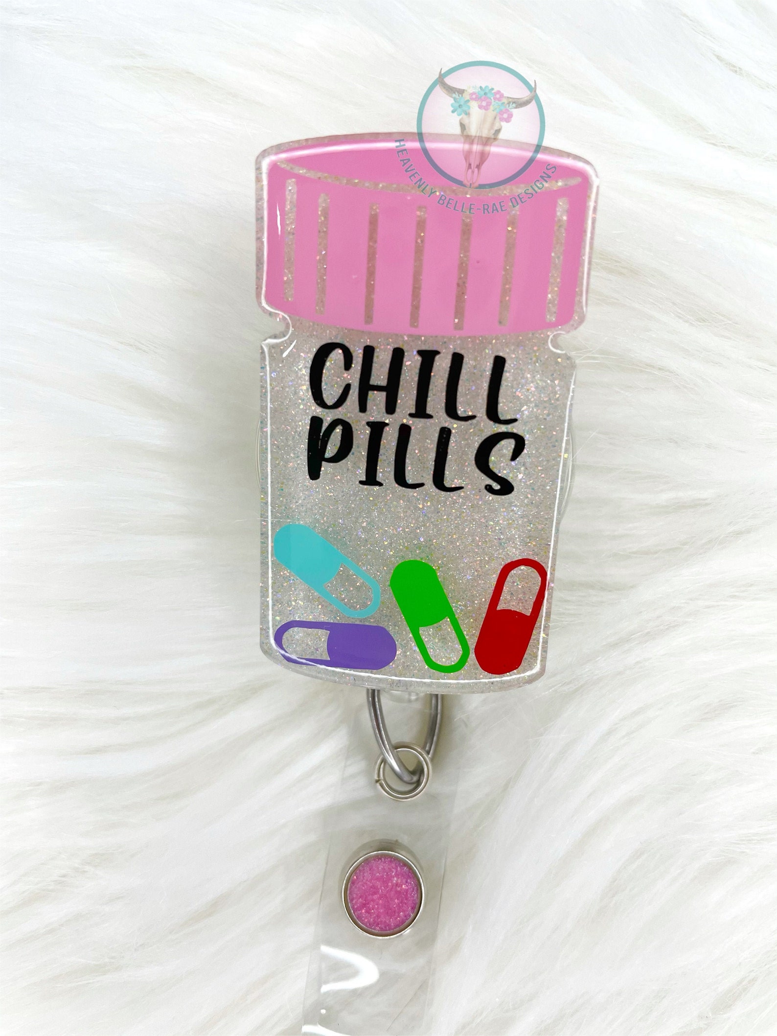 Chill Pills Badge Reel Pill Bottle Pharmacy Tech | Etsy