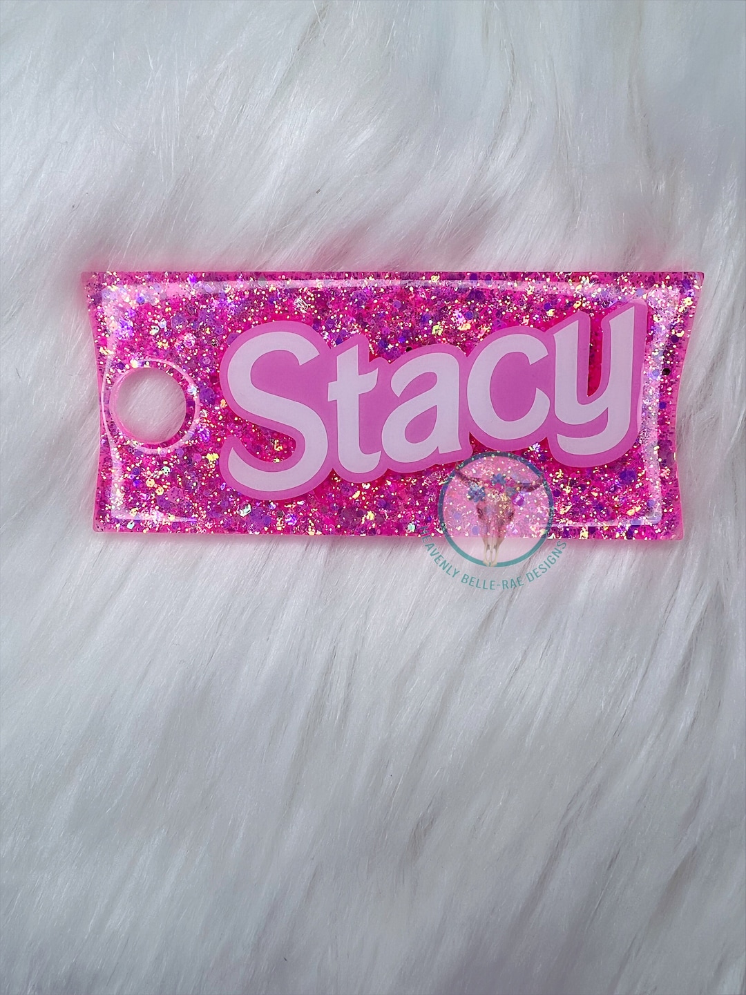 Hot Pink Stanley Name Tag/ Stanley Name Plate/ Neon Pink Stanley Name ...