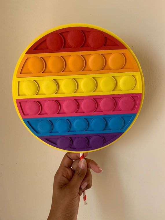 Pop It Cake Topper SVG Fidget Toy SVG Round Pop It Topper - Etsy