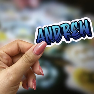 Personalized Name Stickers | 3d Graffiti Sticker | Great for Lunchbox ...