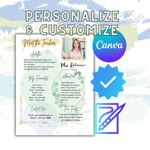 Meet the Teacher Editable Template – Back to School Welcome Letter ...