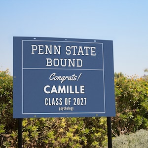 Penn State Bound Yard Sign, Digital Graduation Banner, Graduation Yard ...