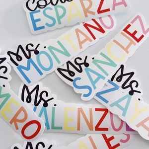 Teacher Name Labels | Teacher Stickers | School Supply Labels | Child ...