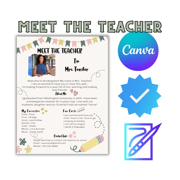 Meet the Teacher Editable Template: Back to School Welcome Letter ...