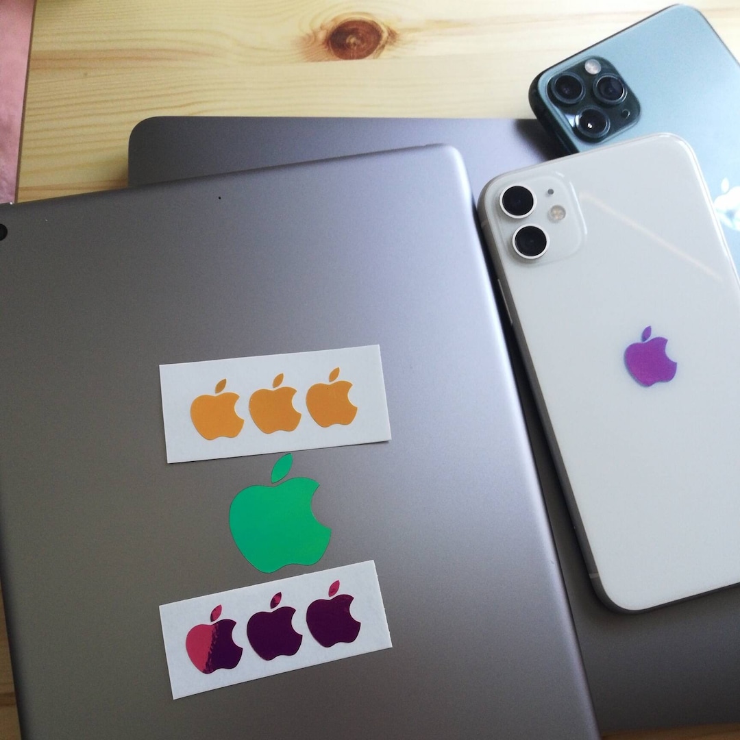 Custom Apple Logo Decal for MacBook , iPhone , and iPad | Apple Logo ...