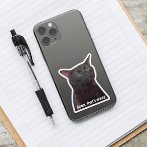 Black Cat Meme, Zoning Out Cat Sticker, Cat Meme, Funny Cat Meme - Etsy