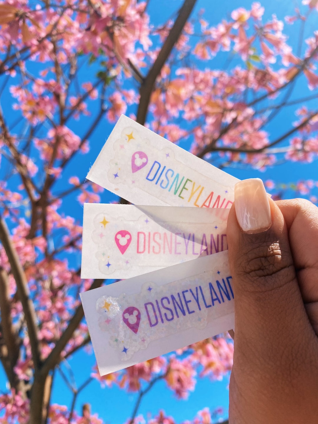 Disneyland Drop Pin Icon Shimmering Sticker | Instagram Travel Location ...