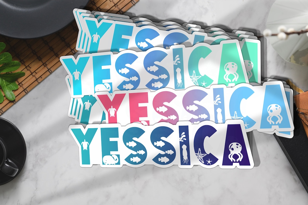 Ocean Marine Name Stickers for School | Name Stickers | Custom Name ...
