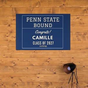 Penn State Bound Yard Sign, Digital Graduation Banner, Graduation Yard ...