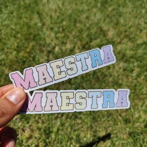 Teacher Name Sticker Maestra Stickers Teacher Gifts Stickers for ...