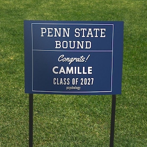 Penn State Bound Yard Sign, Digital Graduation Banner, Graduation Yard ...