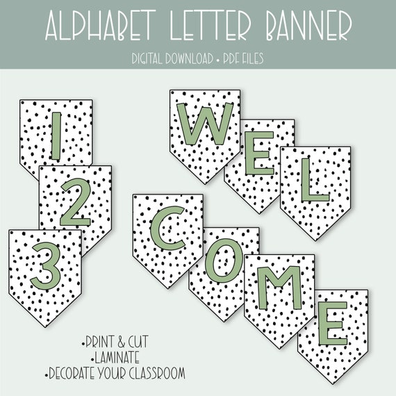 Alphabet Classroom Decor Banner Welcome Banner Happy - Etsy