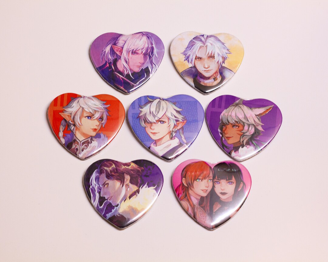 FFXIV Heart Buttons - Etsy