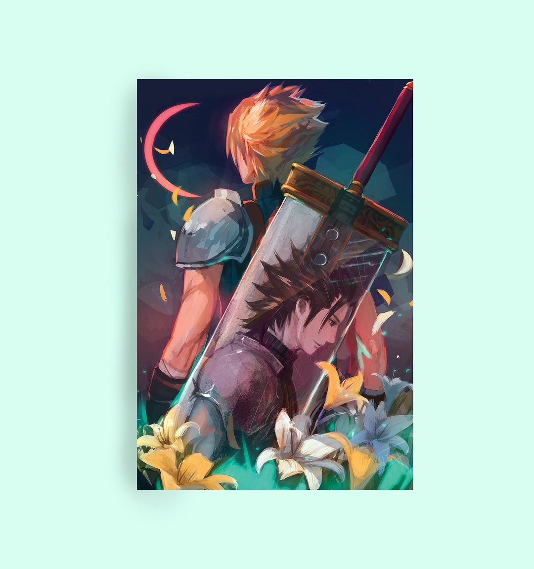 FFVII Zack & Cloud Poster Print - Etsy