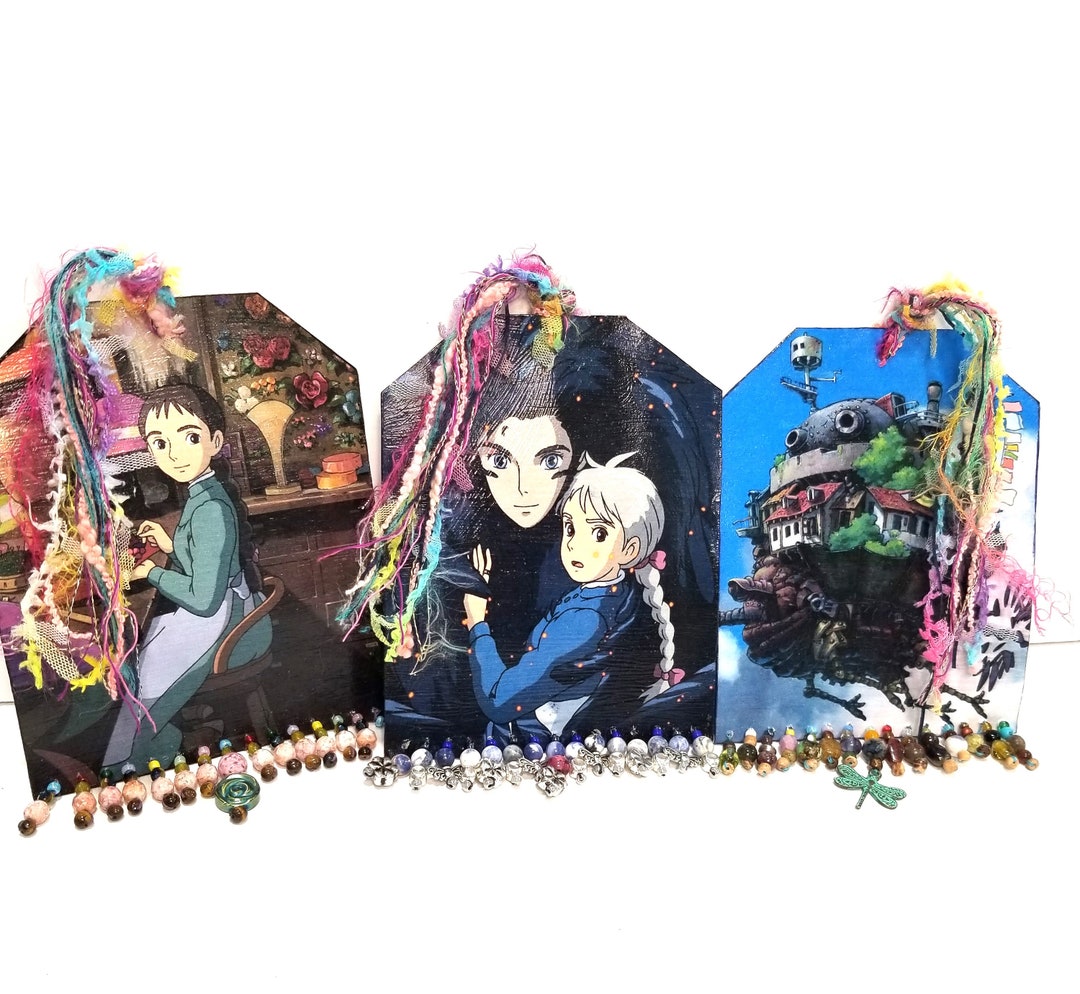 Howls Moving Castle Bookmark Tags Set of Three Gift for Anime Movie ...