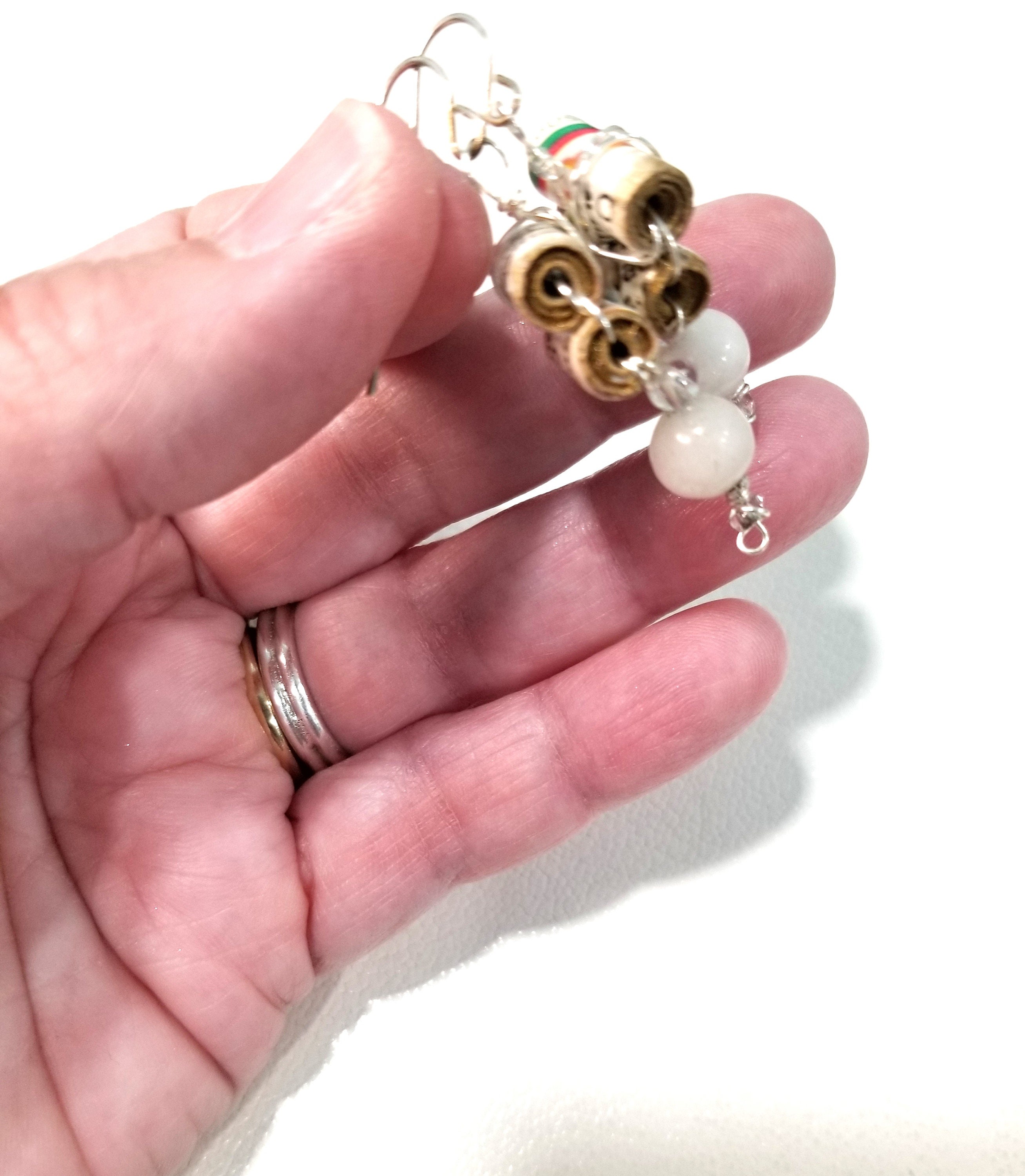 Upcycled Subway Map Paper Bead Drop Earrings Vintage Map - Etsy