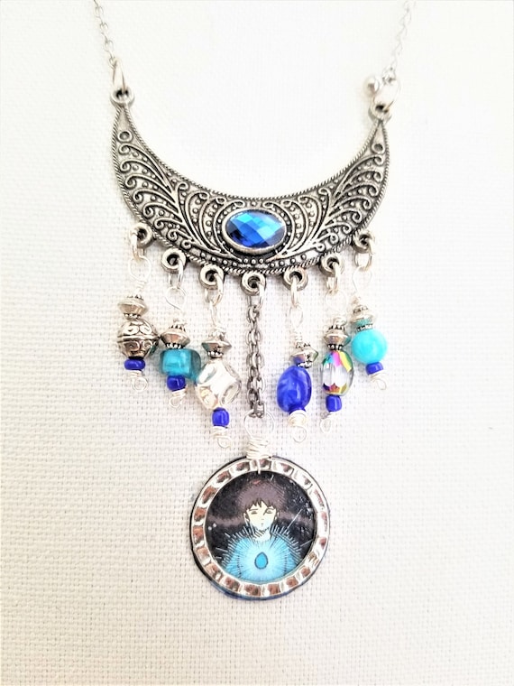 Crescent Moon Sheeta Necklace Castle in the Sky Inspired | Etsy