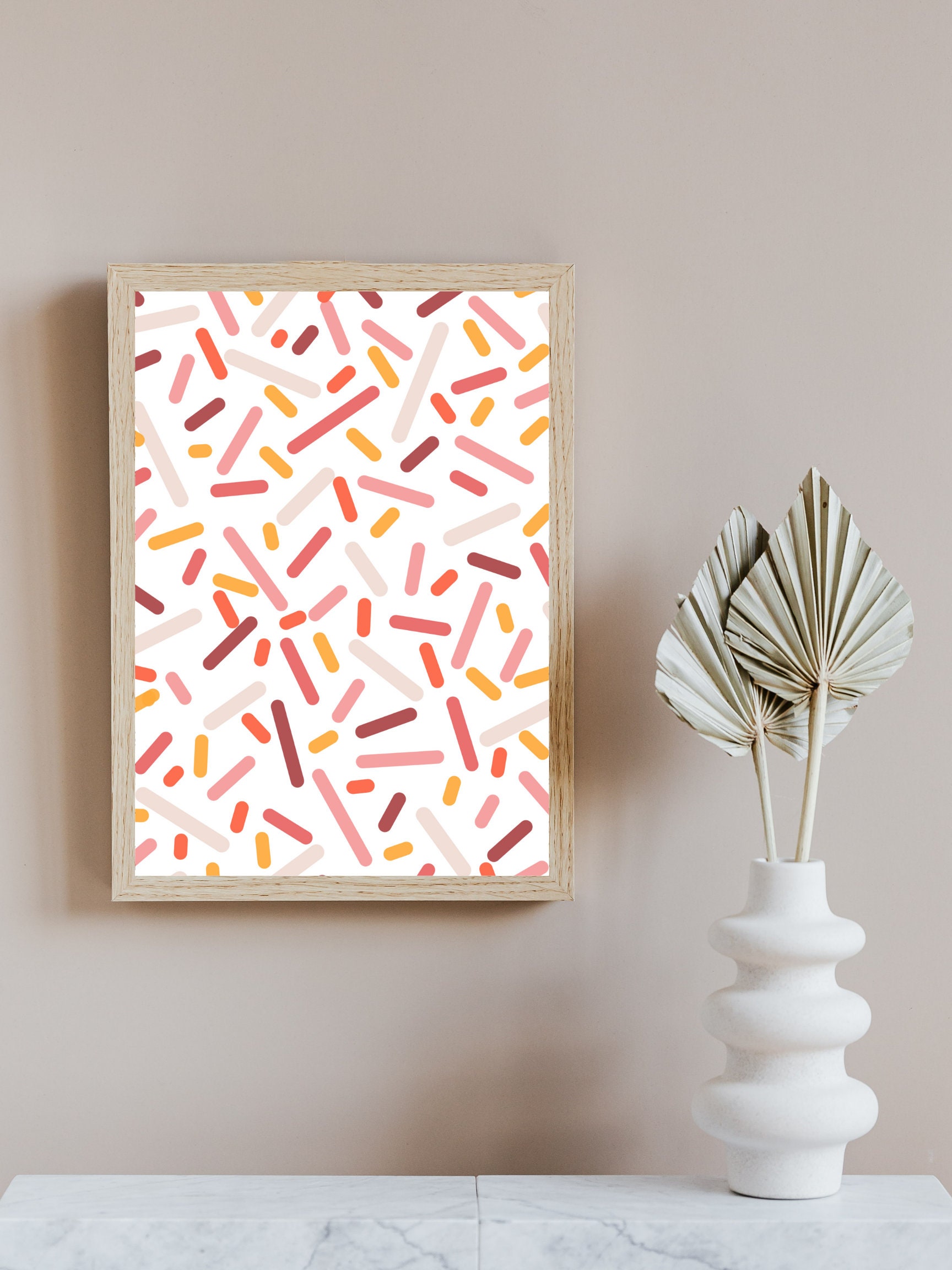 Printable Digital Paint Illustration Sprinkle Candy Pattern Wall Art - Etsy