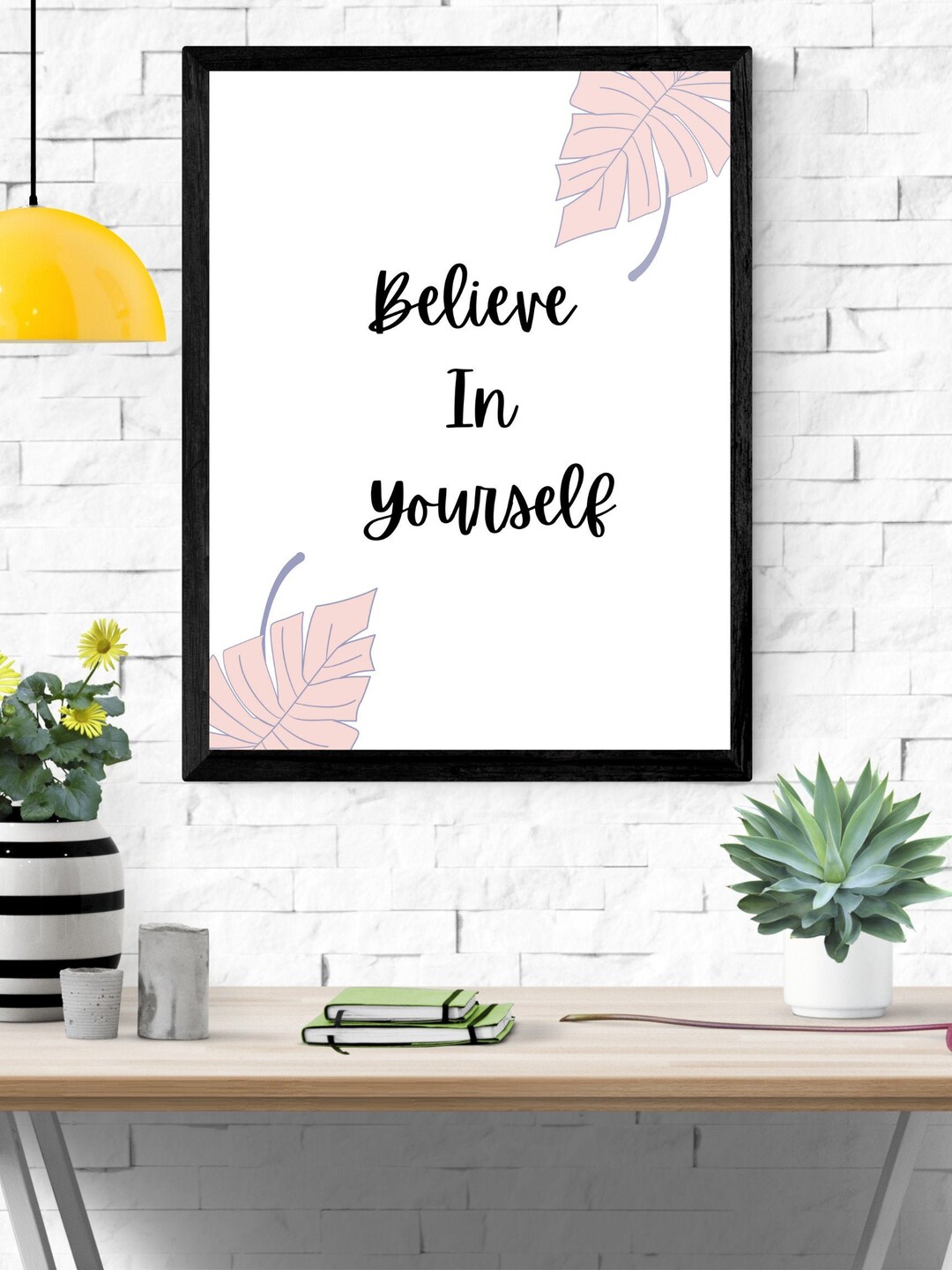 Printable Believe in Yourself Quote Wall Art - Etsy