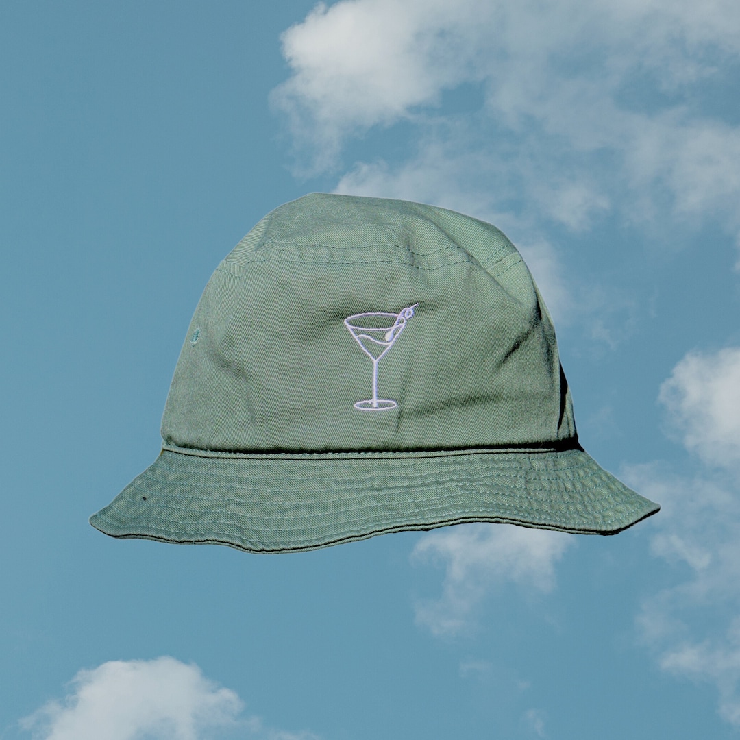 Dirty Martini Embroidered Organic Bucket Hat - Etsy