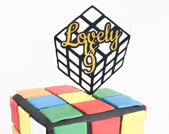 Rubix Cube Cake Topper - Etsy