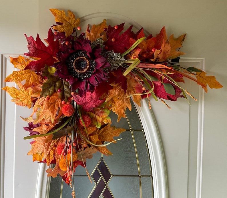 Set 2 Fall Corner Garland for Front Door, Wall Decor, Farmhouse Decor ...