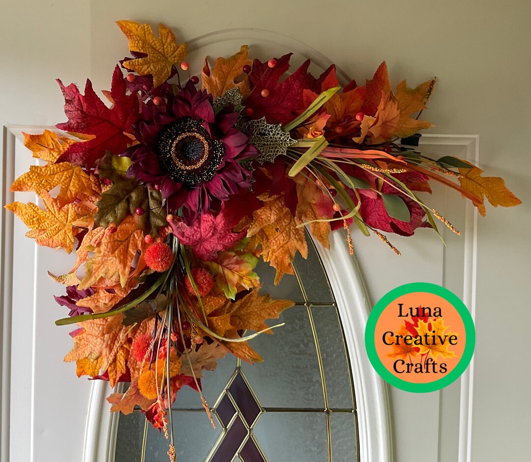 Set 2 Fall Corner Garland for Front Door, Wall Decor, Farmhouse Decor ...