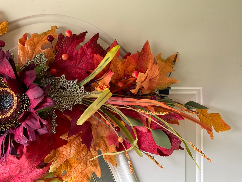 Set 2 Fall Corner Garland for Front Door, Wall Decor, Farmhouse Decor ...
