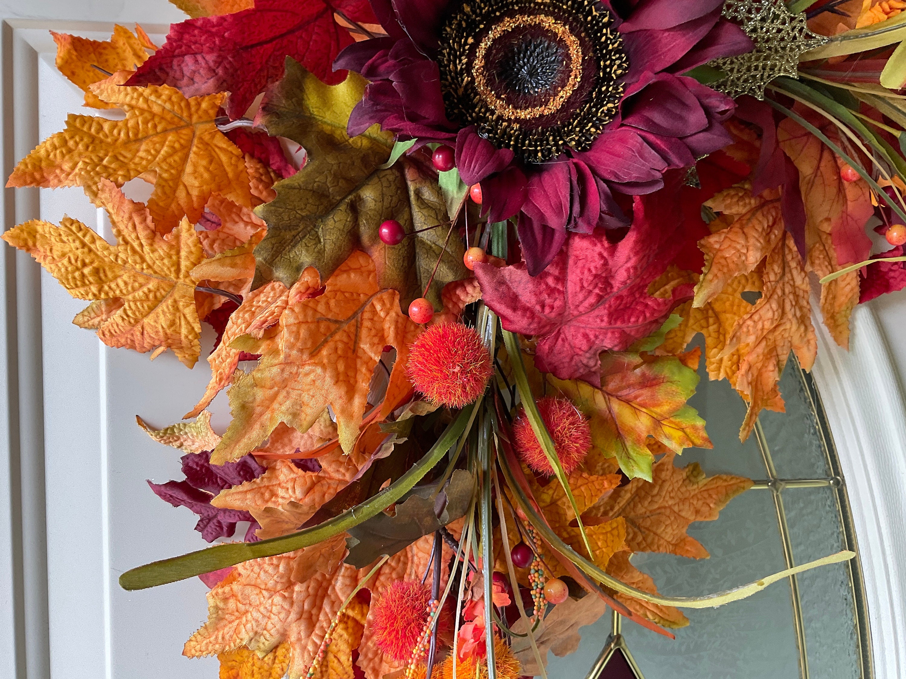 Set 2 Fall Corner Garland for Front Door, Wall Decor, Farmhouse Decor ...