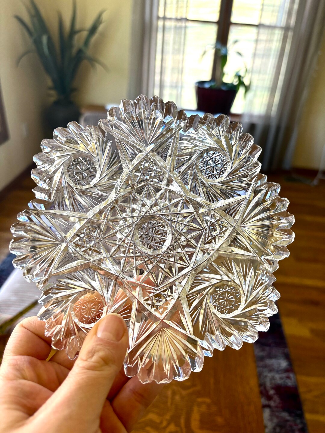 Stunning Vintage 1876-1916 ABP Crystal Nut Dish. American Brilliant ...