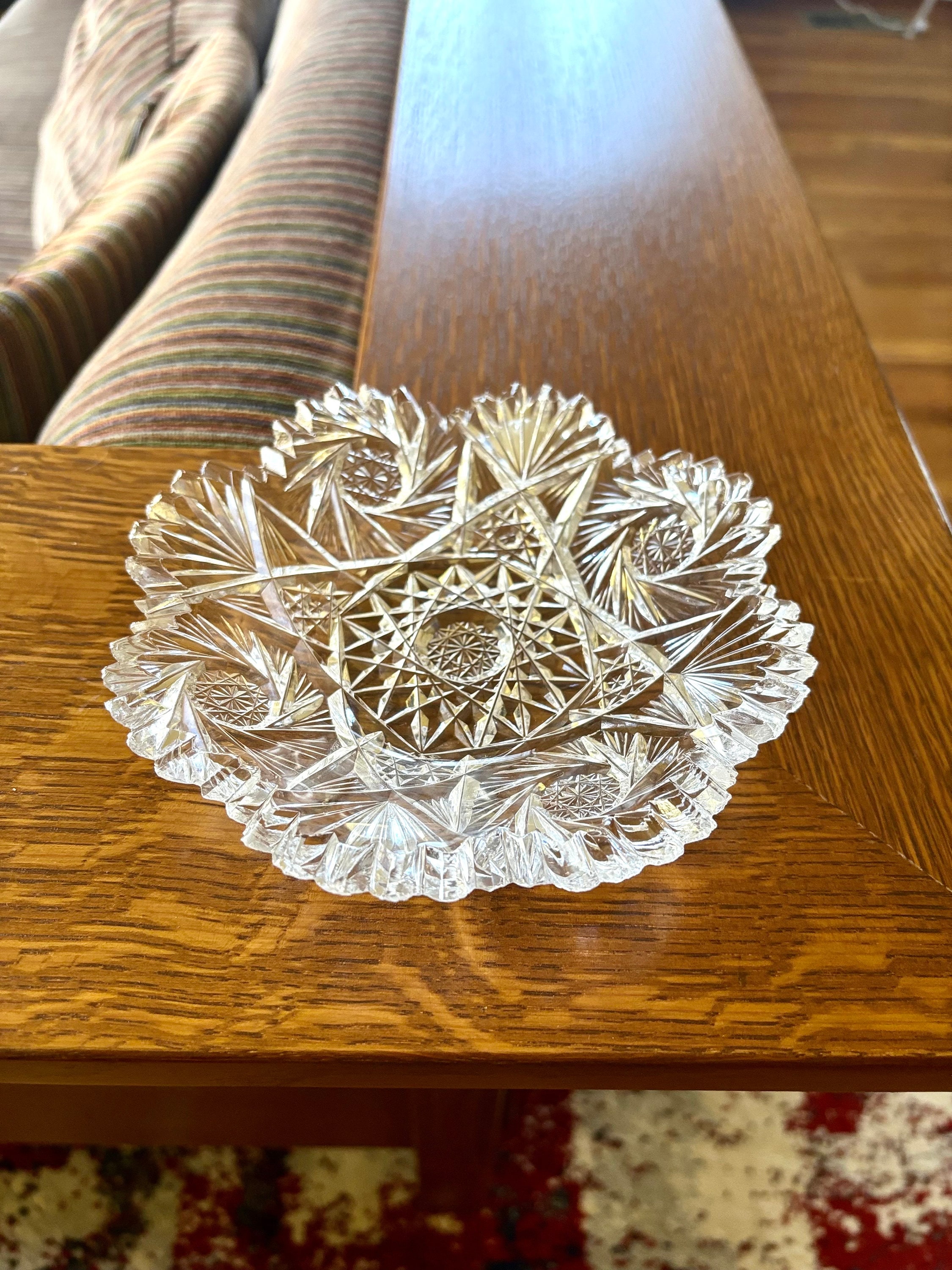 Stunning Vintage 1876-1916 ABP Crystal Nut Dish. American Brilliant ...