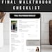 Realtor's Final Walkthrough Checklist Template, Editable Checklist, Real Estate Template for ...