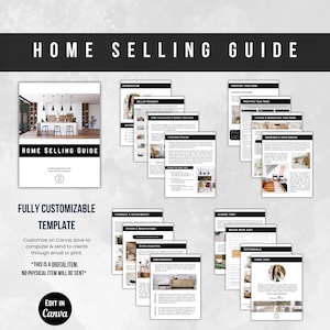 Home Selling Guide Template: Real Estate Seller Roadmap (canva Editable ...