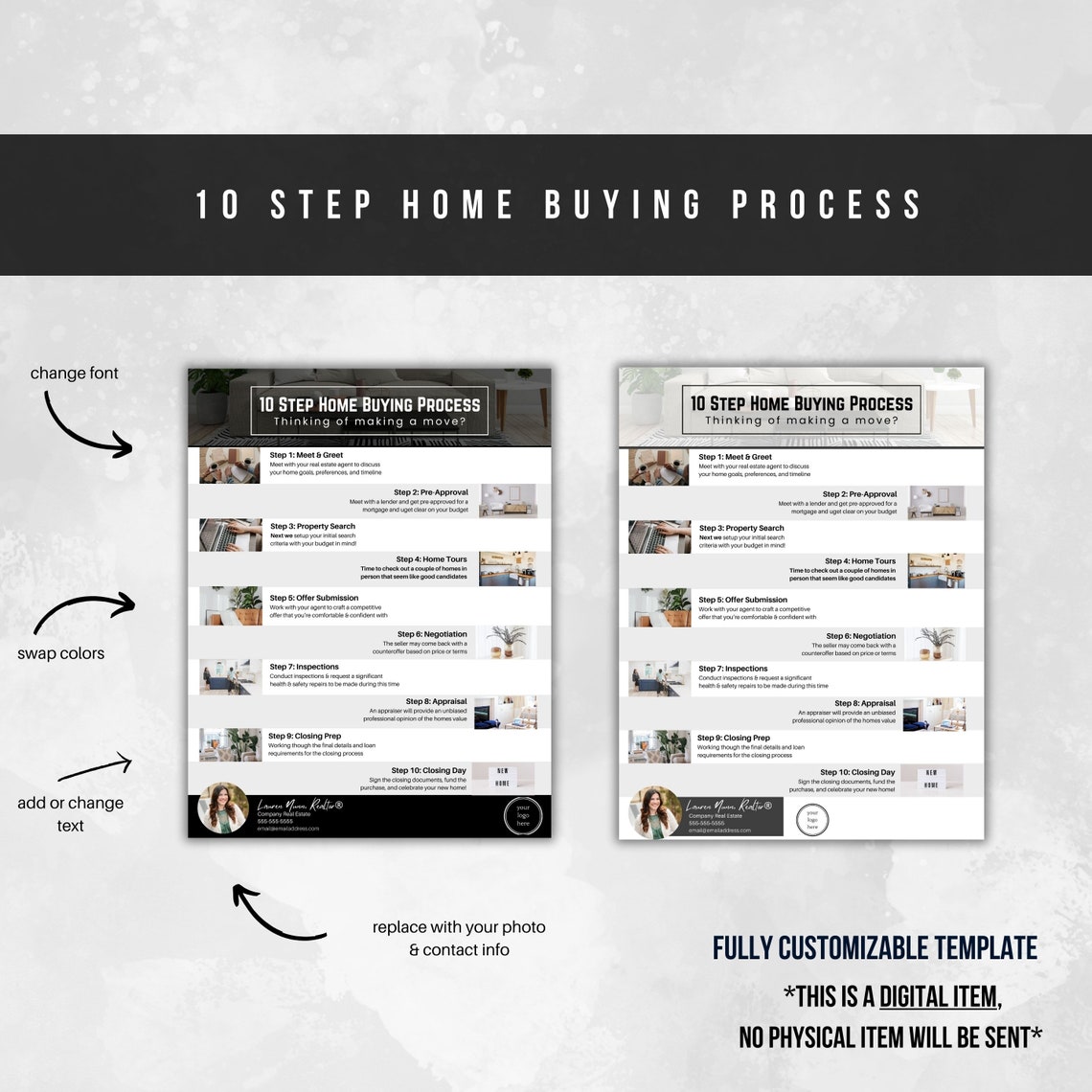 Home Buying Process - Template | Home Buyer Roadmap for Real Estate - Etsy