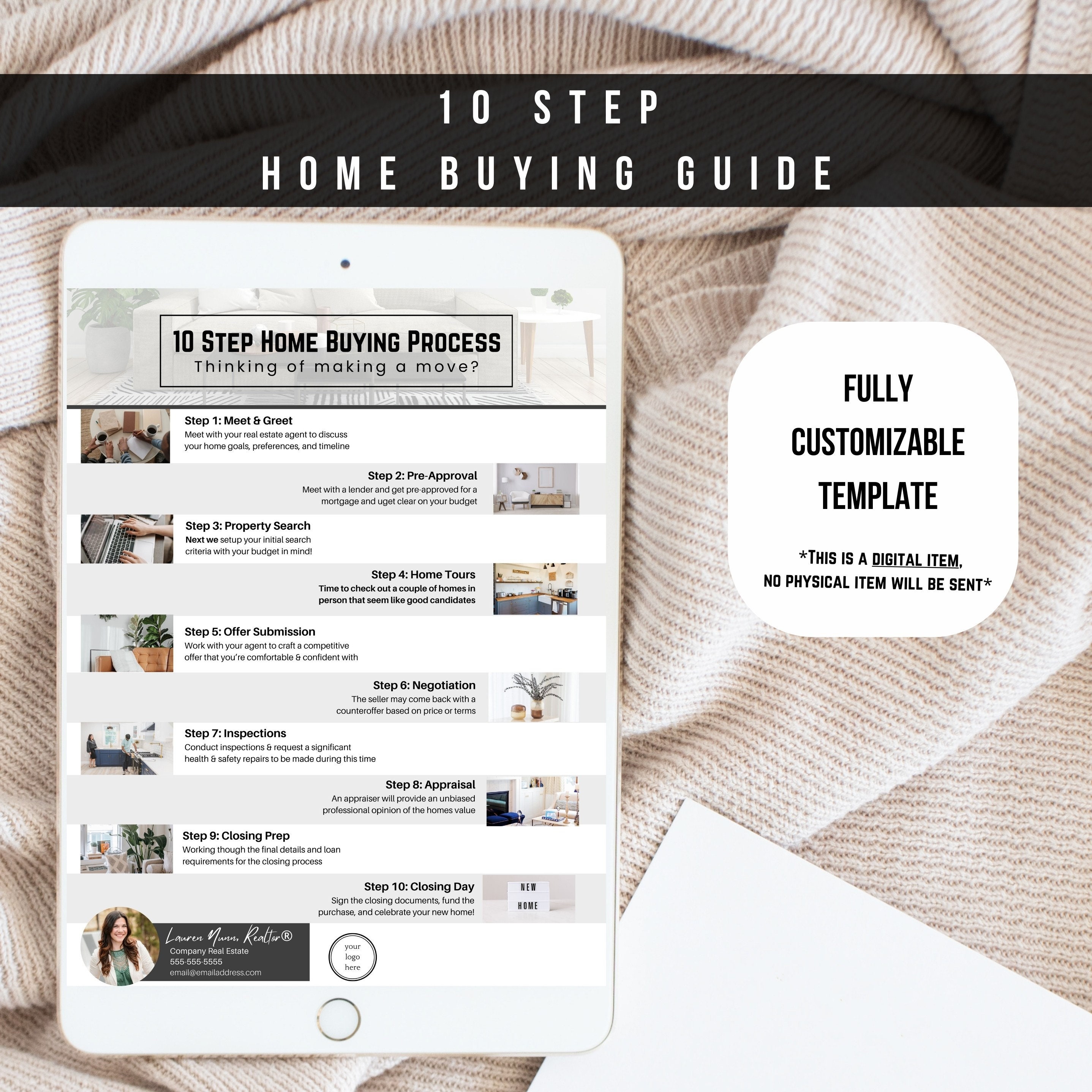Home Buying Process - Template | Home Buyer Roadmap for Real Estate - Etsy