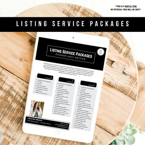 Real Estate Listing Service Template: Commission Packages (canva, 8 ...