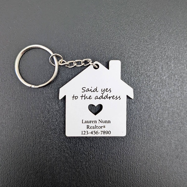 Realtor Keychain - Etsy
