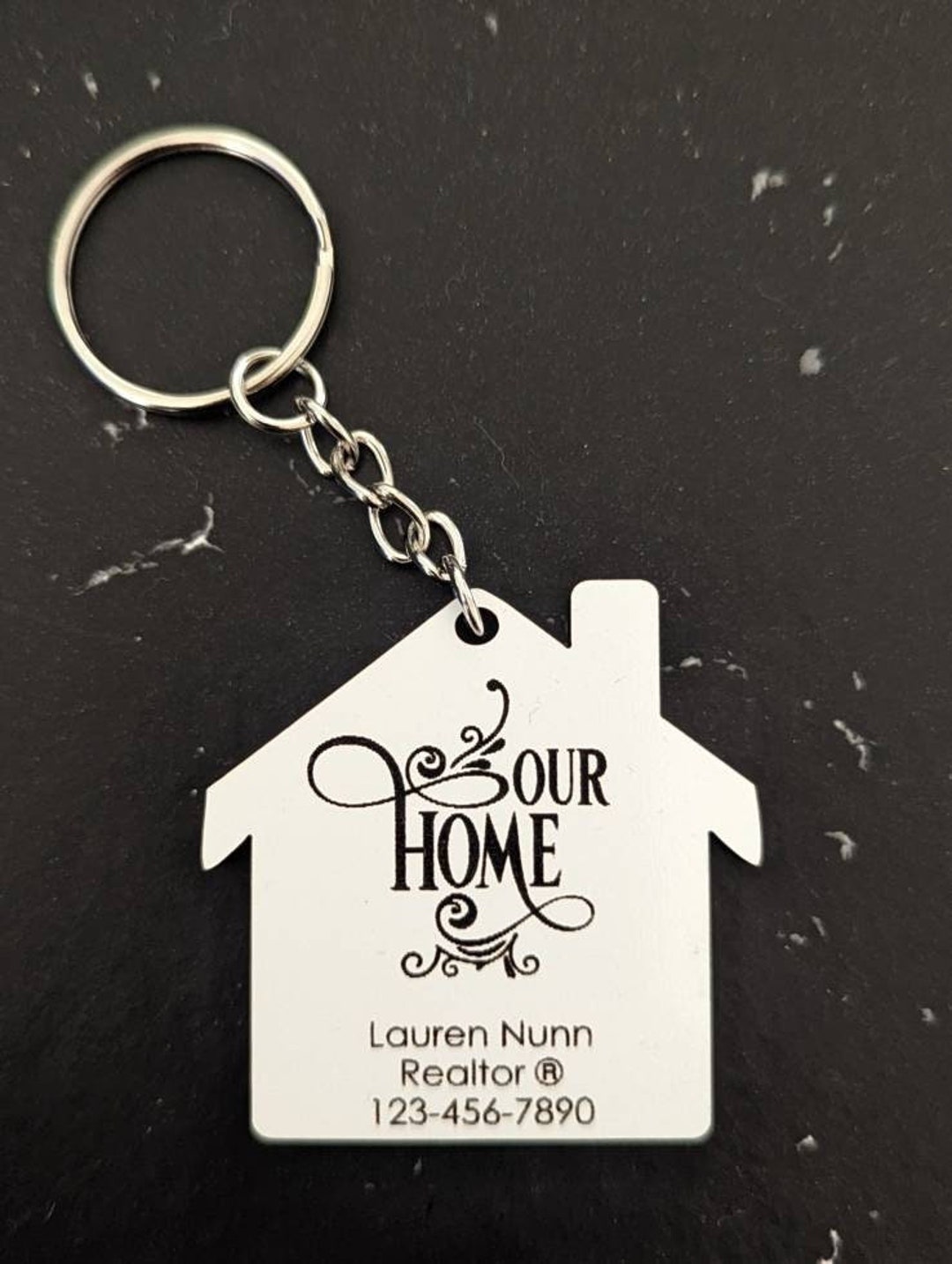 Our Home - Custom Realtor Marketing Keychain - Etsy