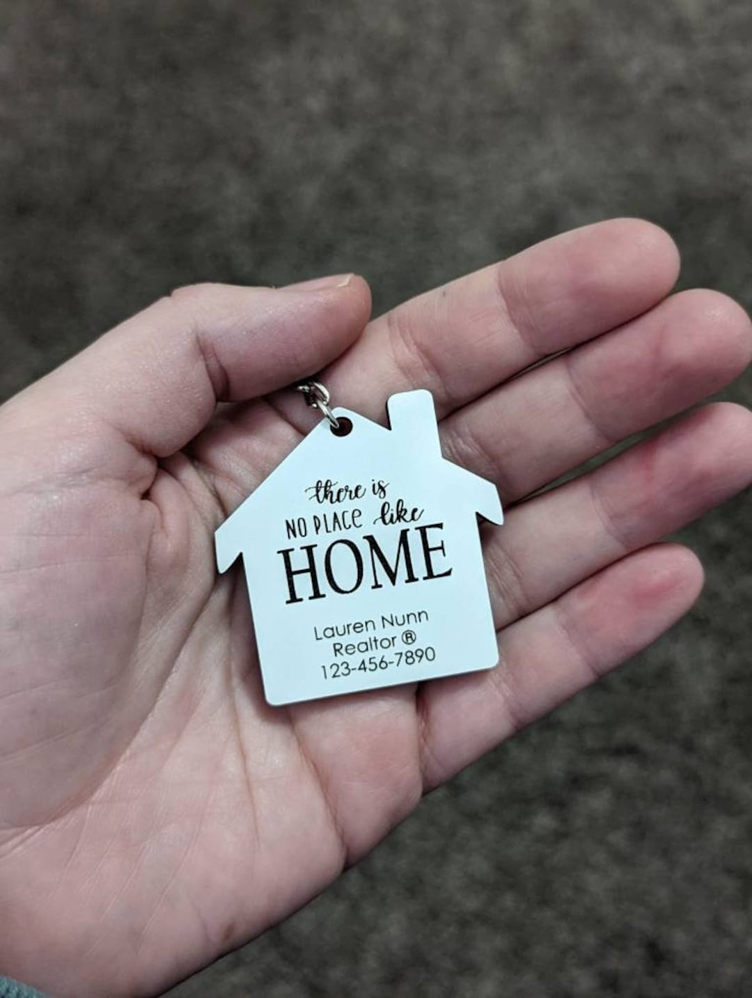 No Place Like Home - Real Estate Keychain - Etsy