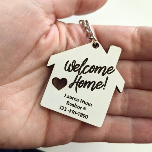 Personalized Welcome Home Gift Tag Real Estate Logo Tag - Etsy