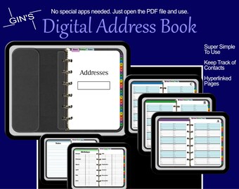 Digital Address Book | Etsy