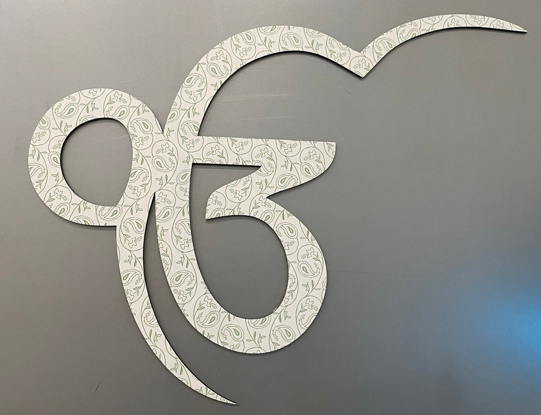 Wooden Ik Onkar With Printed Designs - Etsy