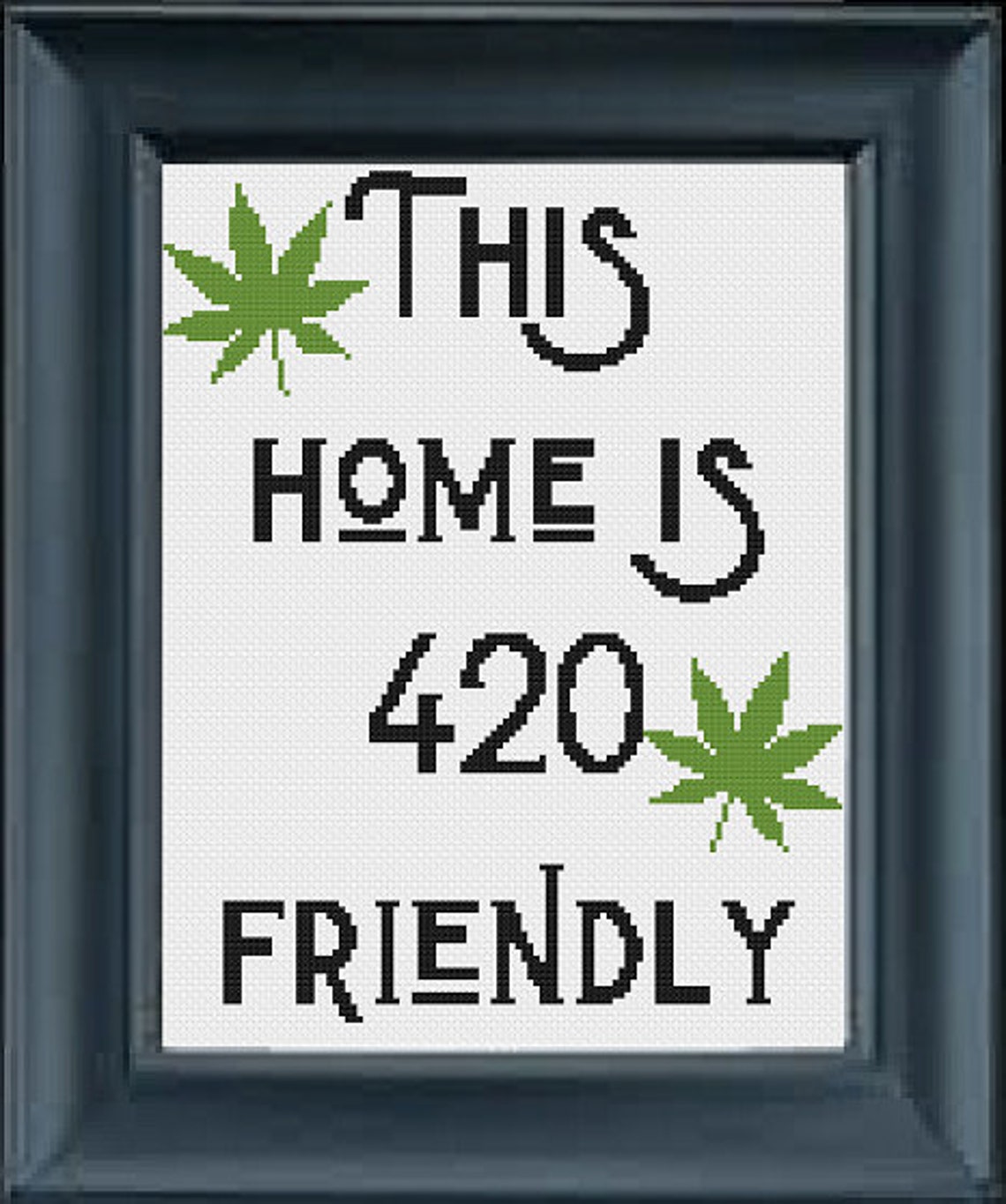 Stoner Cannabis Marijuana Cross Stitch 420 Pothead Weed Pot | Etsy